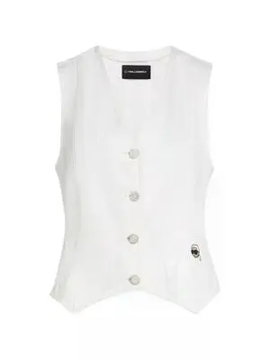 Karl Lagerfeld Button Detailed Vests For Women
