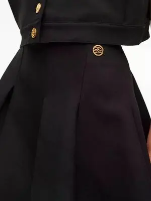 Karl Lagerfeld Mini Logo-detail Pleated Skirt