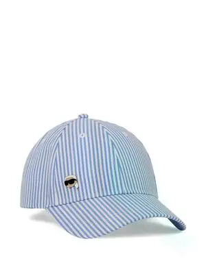 Karl Lagerfeld Pin Stripes Cap - Blue