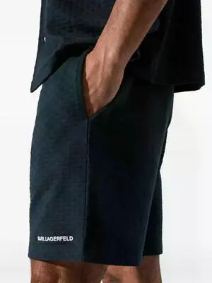 Karl Lagerfeld Logo-embroidered Track Shorts