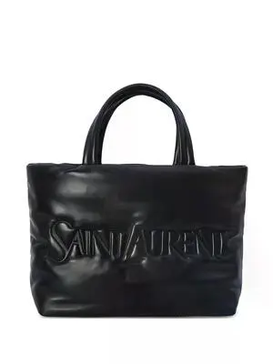 Saint Laurent Embossed Logo Tote - Black