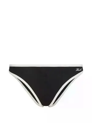 Karl Lagerfeld Logo-embroidery Brief - Black