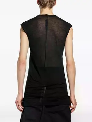 Rick Owens Sleeveless V-neck T-shirt - Black