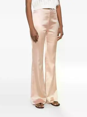 Pinko Pinolo Satin Flared Trousers - Pink