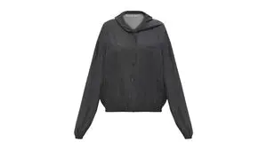 Alexander Wang Frontplacket Drapey Hoodie