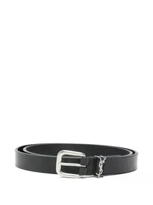 Saint Laurent Logo-plaque Belt - Black