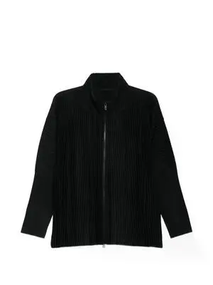 Issey Miyake Zip Pleated Shirt - Black