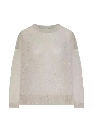 Brunello Cucinelli Linen Crew Neck Sweater