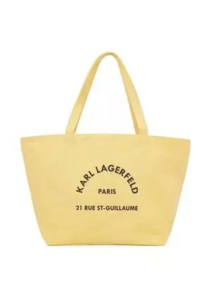 Karl Lagerfeld Rue St-guillaume Canvas Tote Bag - Yellow
