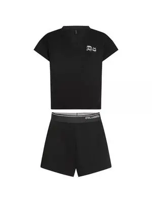 Karl Lagerfeld Ikon Short Pyjama Set - Black