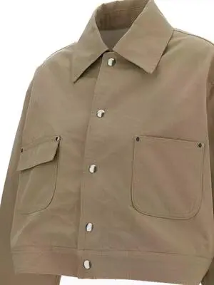 Plan C Cropped Button-fastening Jacket