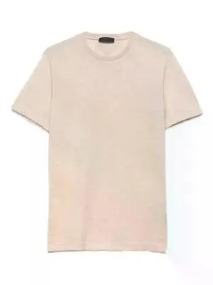Prada Ribbed Crew-neck Cashmere T-shirt - Neutrals