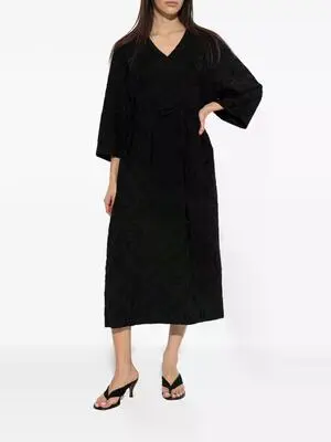 Munthe A-line Dress With Embossed Floral Pattern