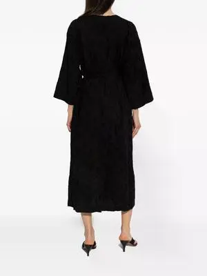 Munthe A-line Dress With Embossed Floral Pattern