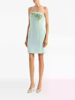GENNY Embroidered Strapless Mini Dress