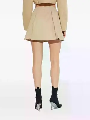 Balmain Chain-embellished A-line Skirt - Neutrals