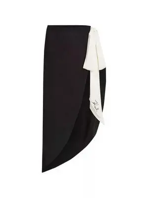 Karl Lagerfeld Sheer Bow Pareo - Black