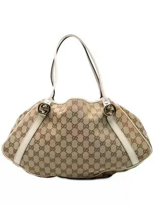 Gucci Gg Canvas Twins Shoulder Bag - Brown