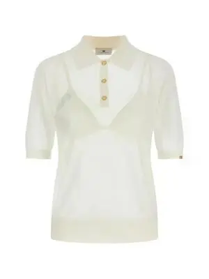 Elisabetta Franchi Ribbed Bra And Polo Shirt Set