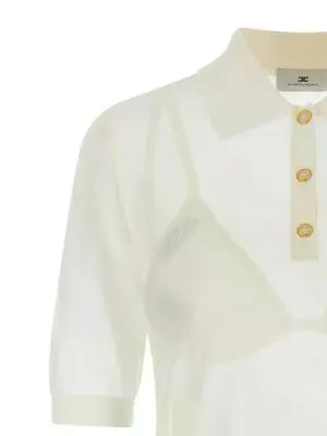 Elisabetta Franchi Ribbed Bra And Polo Shirt Set