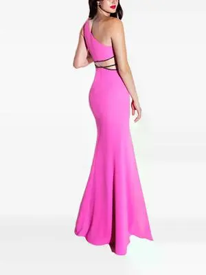 ALLURE Embellished One-shoulder Maxi Dress