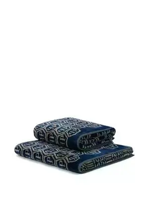 Philipp Plein Patterned Towel Set - Blue