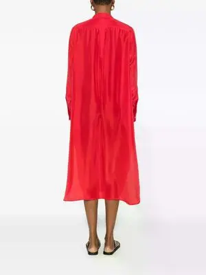 P.a.r.o.s.h Buttoned Midi Shirt Dress - Red