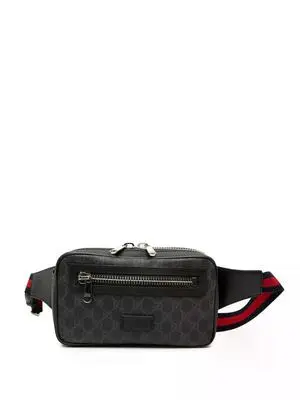 Gucci Gg Supreme Web Belt Bag - Black