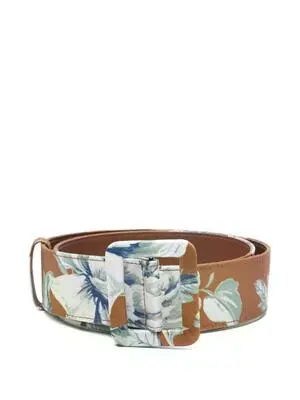 GIADA CURTI Floral-print Belt - Brown