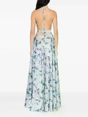 GIADA CURTI Floral-print Halterneck Dress
