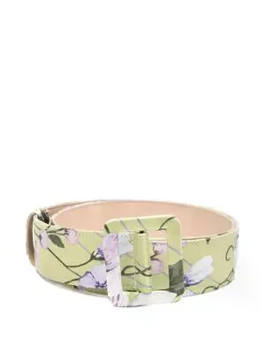 GIADA CURTI Floral-print Belt - Green