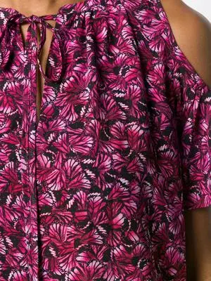 Michael Kors Cold Shoulder Printed Top