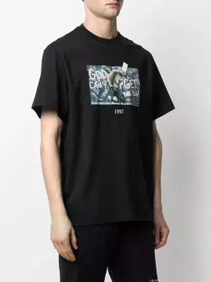 THROWBACK. Photograph-print Crew-neck T-shirt - Black