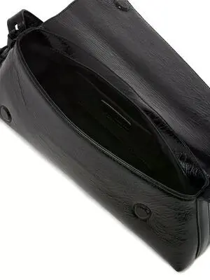 Karl Lagerfeld Leather Shoulder Bag - Black