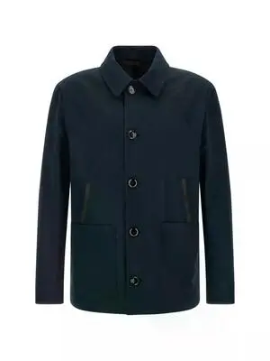 Brioni Button Leather Pocket Jacket