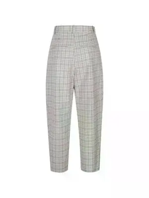 MARANT ETOILE Pleated Check-pattern Trousers
