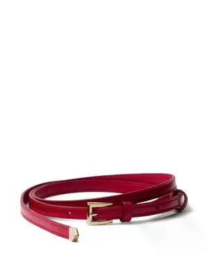 Prada Buckle Leather Belt - Red