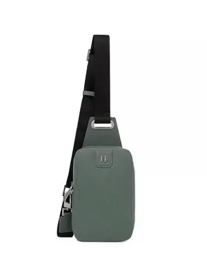 Karl Lagerfeld Monogram Leather Shoulder Bag - Green