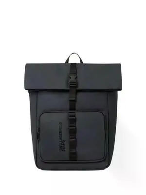 Karl Lagerfeld Roll Top Backpack - Grey
