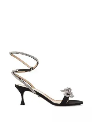 Mach & Mach Double Bow Embellished Sandals