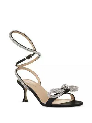 Mach & Mach Double Bow Embellished Sandals