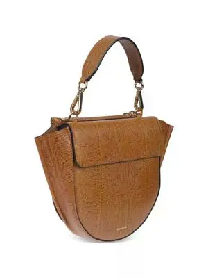 WANDLER Mini Hortensia Leather Tote Bag - Brown