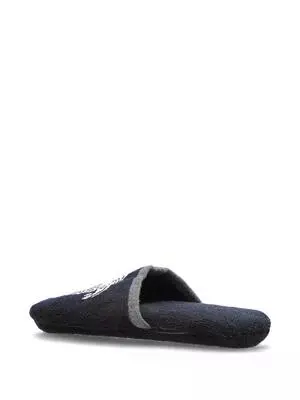 Versace Cotton Terry Jacquard Medusa Slippers - Blue