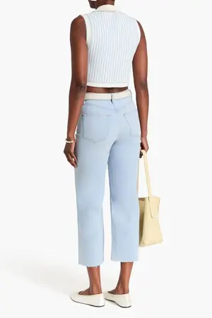 FRAME Anchor Cropped High-rise Wide-leg Jeans
