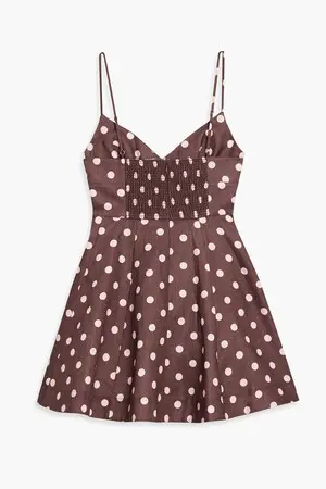 Zimmermann Polka Dot Linen Mini Dress