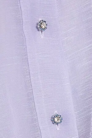 Zimmermann Crystal-embellished Linen And Silk-blend Gauze Shirt