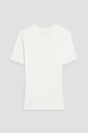 Loulou De Saison Avalyn Ribbed Cotton-jersey Top - White