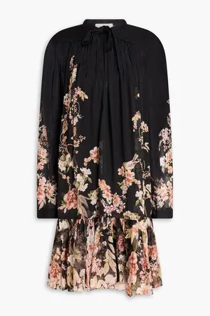 Zimmermann Floral-print Georgette Mini Dress