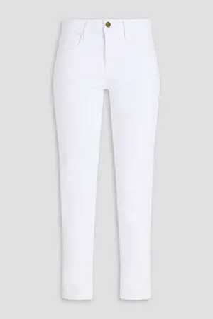 FRAME Le High Straight High-rise Jeans - White