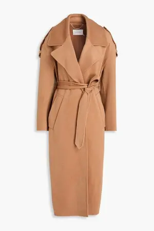 Zimmermann Belted Brushed Wool-blend Felt Coat
